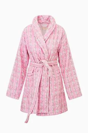 LoveShackFancy Indie Cotton Bath Robe  Strawberry Macaroon