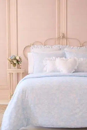 LoveShackFancy Floral Duvet Cover + Sham Set - Icy Wind
