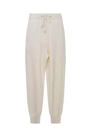 LoveShackFancy X Max&moi Bolo Wool-cashmere Joggers - White