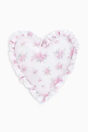 LoveShackFancy Ruffle Heart Pillow - Breezy