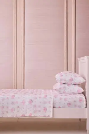 LoveShackFancy Floral Cotton Sateen Sheet Set - Breezy