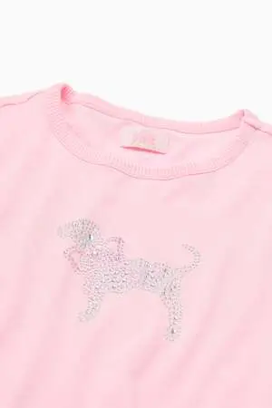 LoveShackFancy X Pink Cotton Baby Tee - Vs White
