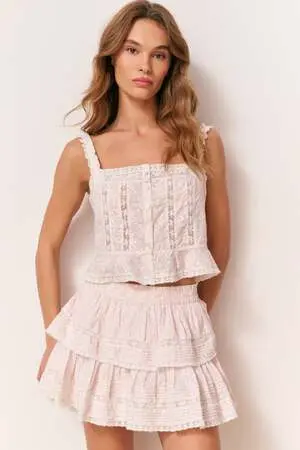 LoveShackFancy Secret Crush Vietta Top - Chantilly