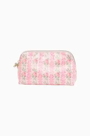 LoveShackFancy Heirloom Print Small Travel Pouch - Pink Macaroon