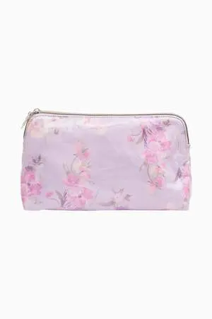 LoveShackFancy Heirloom Print Medium Travel Pouch  Hibiscus