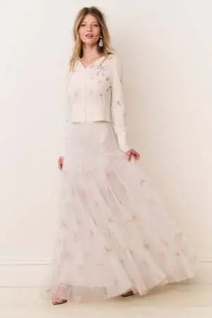 LoveShackFancy Lomani Secret Crush Tulle Maxi Skirt