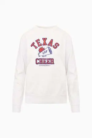 LoveShackFancy First Port Texas Cheer Pullover - Grey