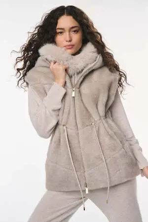 LoveShackFancy X Max&moi Valora Faux Fur Vest