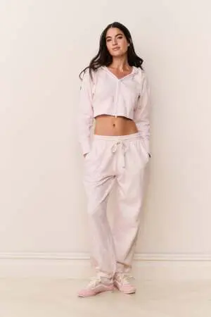 LoveShackFancy Lillia Bow Print Sweatpant  Chantilly
