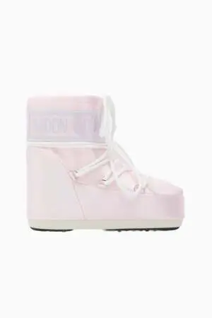 LoveShackFancy Moon Boot Icon Low Rose Pearly Boots - Pink