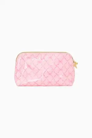 LoveShackFancy Printed Medium Travel Pouch - Pink Peppermint