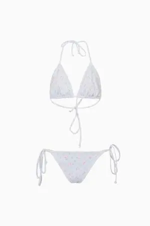 LoveShackFancy Tween Dannie Ditsy Floral Bikini - Chapparal Blue