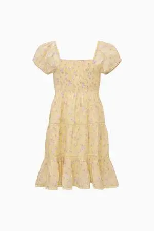LoveShackFancy Tween Muriella Floral Puff Sleeve Dress