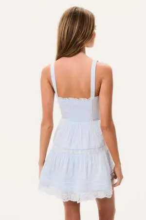 LoveShackFancy Charlize Cotton Mini Dress - Tender Touch