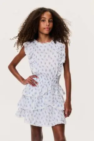 LoveShackFancy Tween Decker Dress - Indigo Cloud