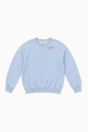 LoveShackFancy By Chep Nyc Embroidered Pullover - Blue