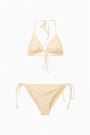 LoveShackFancy Tween Dannie Floral Bikini - Celadon Drift