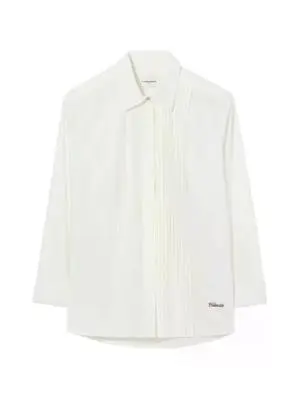 Claudie Pierlot Pleated Bib Long Sleeve Shirt