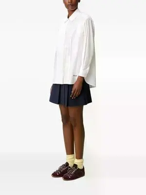 Claudie Pierlot Pleated Bib Long Sleeve Shirt