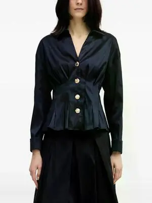 Joseph Ribkoff Pleated Button Blouse