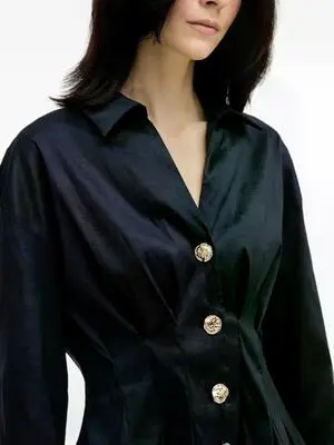 Joseph Ribkoff Pleated Button Blouse