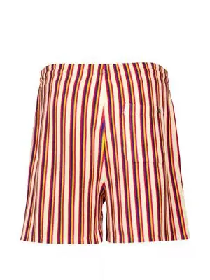 Valentino Garavani Vlogo Striped Terrycloth Shorts