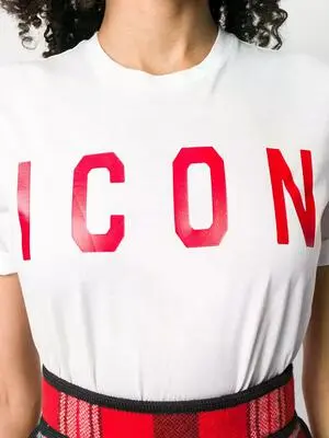 Dsquared2 Icon" Print Cotton T-shirt - White