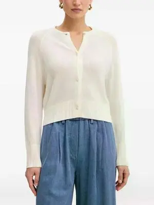 FORTE_FORTE Round Neck Cardigan - Neutrals
