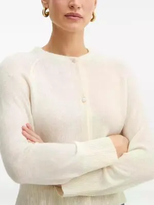 FORTE_FORTE Round Neck Cardigan - Neutrals