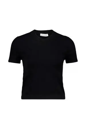 Altuzarra Fine Knit Short Sleeve Crew Neck Sweater