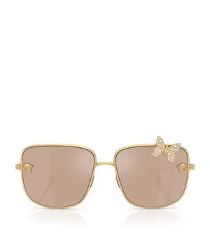 Versace Square Butterfly Sunglasses - Gold
