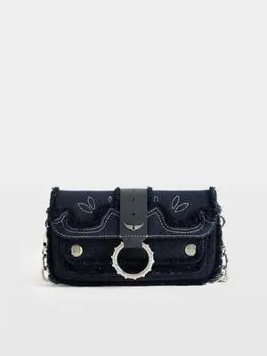 Zadig&Voltaire Kate Denim Wallet Bag - Silent