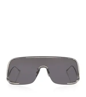 Loewe Shield Mask Rimless Sunglasses - Silver