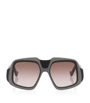 Loewe Anagram Oversized Square Frame Sunglasses - Black