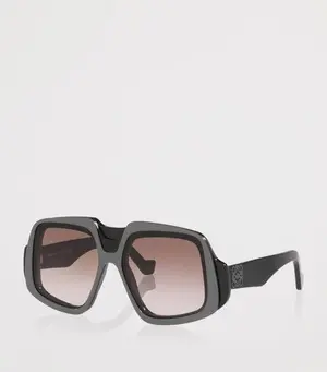 Loewe Anagram Oversized Square Frame Sunglasses - Black