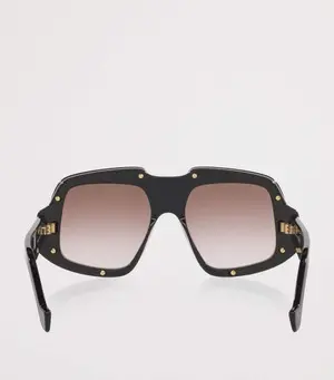 Loewe Anagram Oversized Square Frame Sunglasses - Black