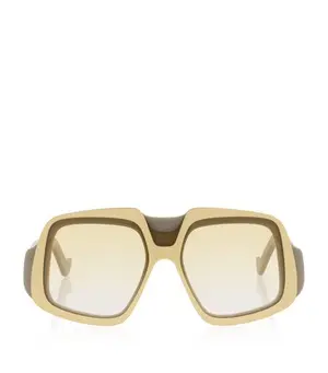 Loewe Anagram Oversized Square Sunglasses - Brown