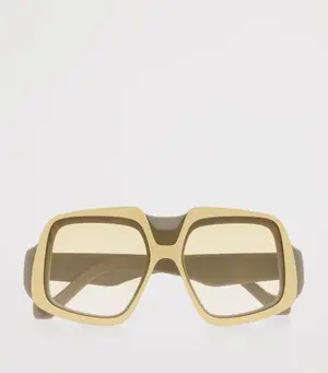 Loewe Anagram Oversized Square Sunglasses - Brown