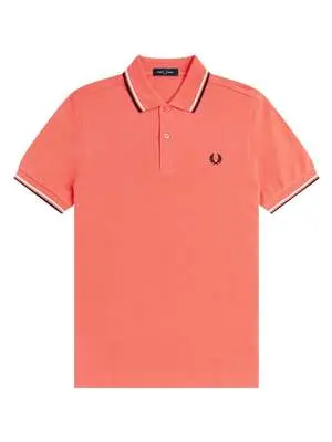 Fred Perry Cotton Logo Polo Shirt - Pink