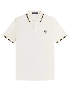 Fred Perry Cotton Polo Shirt With Logo - Ivory
