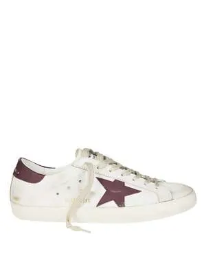 GOLDEN GOOSE GOLDEN GOOSE Super Star Leather Sneakers With Star Detail Bianco
