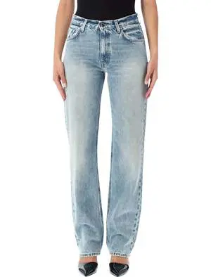 HAIKURE High-rise Straight-leg Jeans - Pollock Light Blue