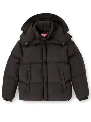DIESEL® Polyamide Down Puffer Jacket Fall/winter 2026 - Nero