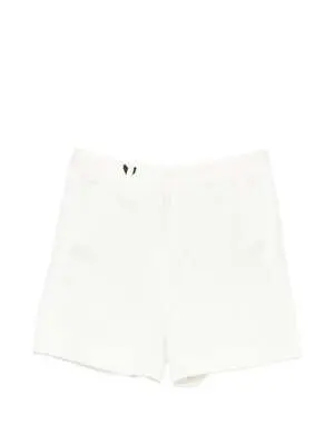 Max Mara High-cut Linen Shorts With Sculpted Waistband - Bianco