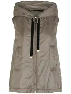 Max Mara Hooded Puffer Vest - Beige
