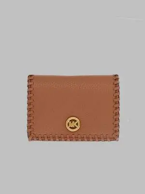 Michael Kors Leather Trimmed Bifold Wallet - Buff
