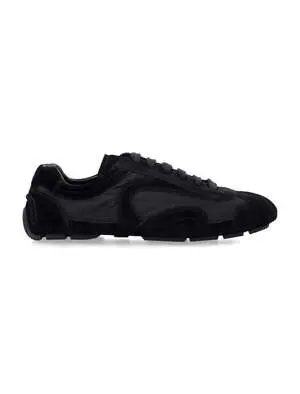 Prada PRADA Montecarlo Recycled Material Lace-Up Sneaker Nero