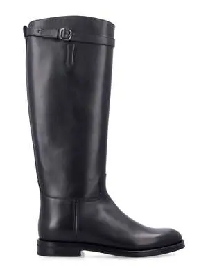 CHURCH`S Church's Michelle 2g Equestrian Knee-high Boots With Adjustable Buckle Strap - Nero