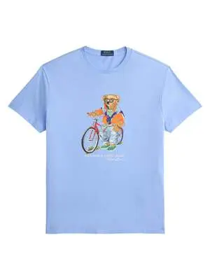 Ralph Lauren Graphic Cotton T-shirt - Light Blue