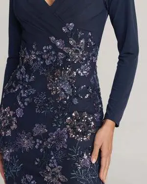 Mac Duggal Floral Sequin And Beaded Embroidered Trumpet Gown